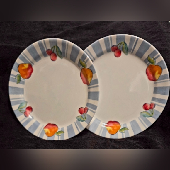 Corelle | Dining | Corelle Blue And White Striped Dinner Plates With ...